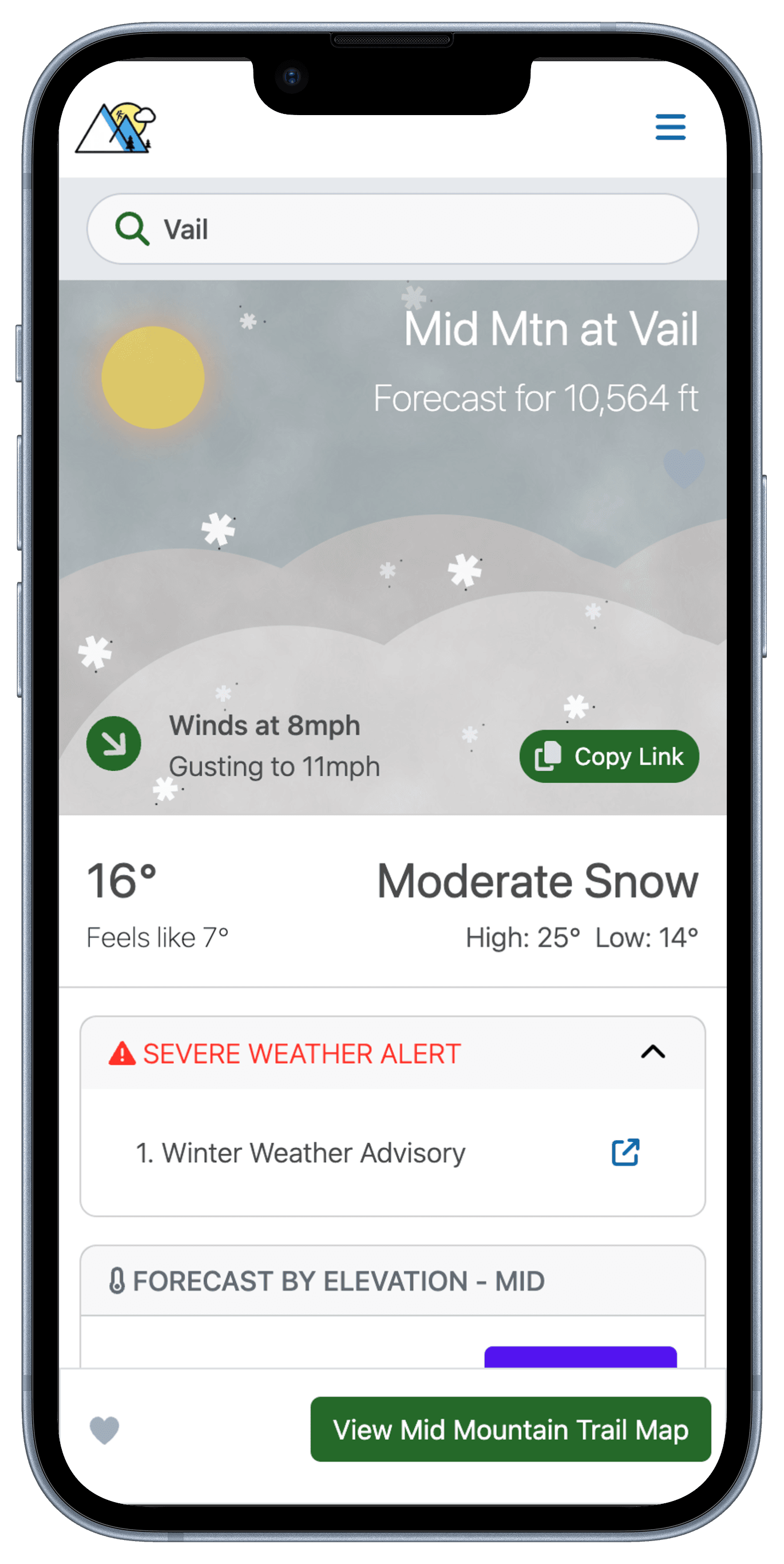 TrekWeather | Weather for your Outdoor Adventures